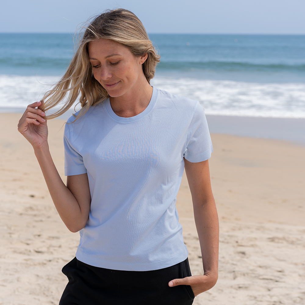 Short Box Tee Crew Neck - Sky Blue