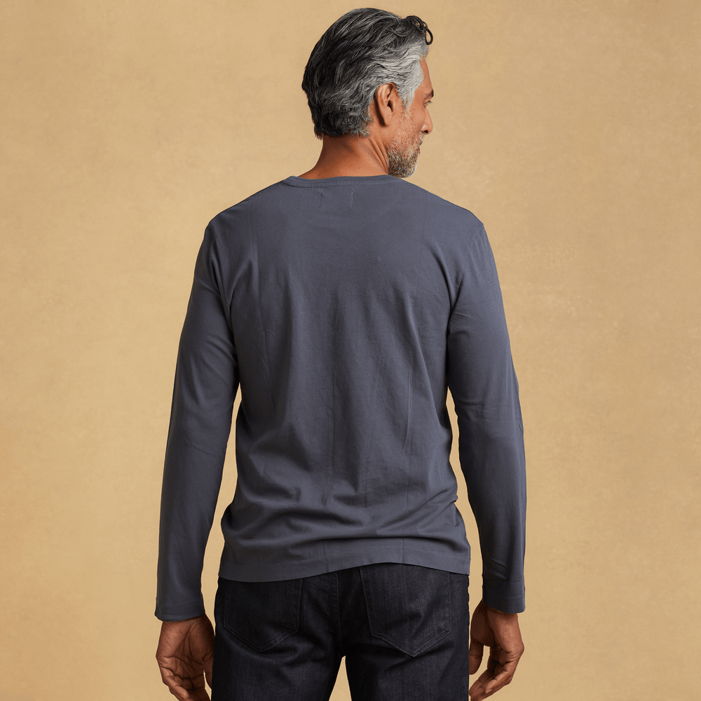 Mens long sleeve crew neck Classic T-Shirt