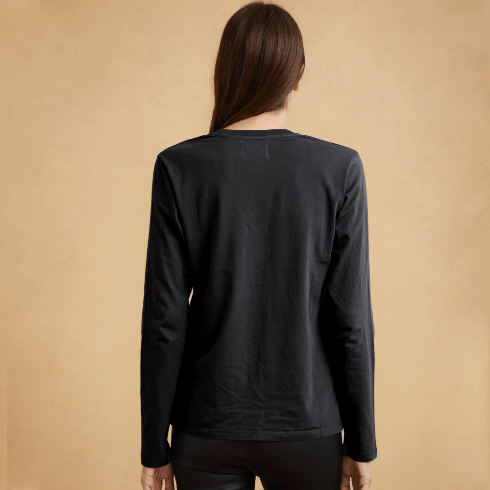 Womens long sleeve V-neck Classic T-Shirt
